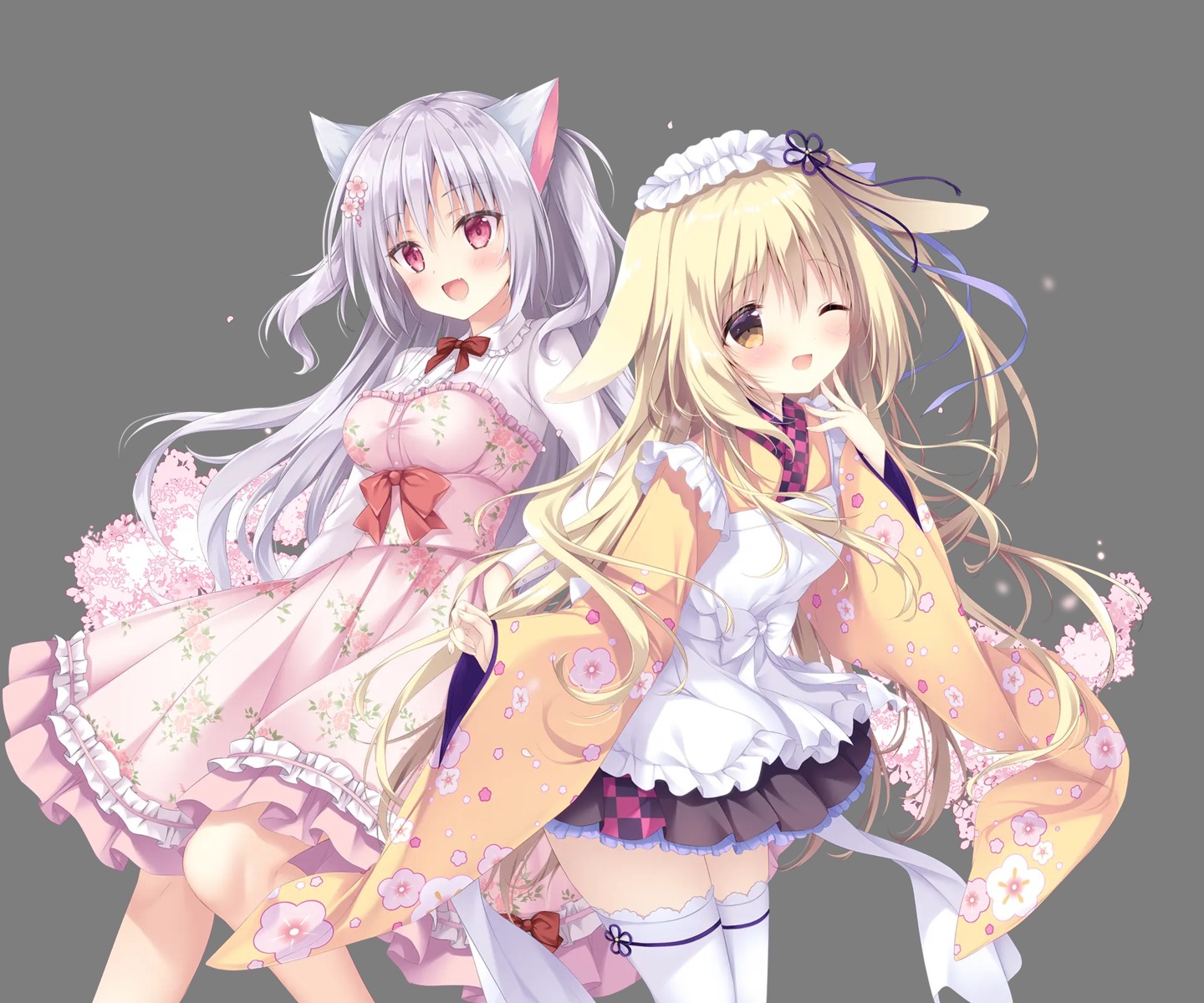 cabbage soft korie riko shiratama amairo chocolata 3 animal ears maid thighhighs transparent png ...